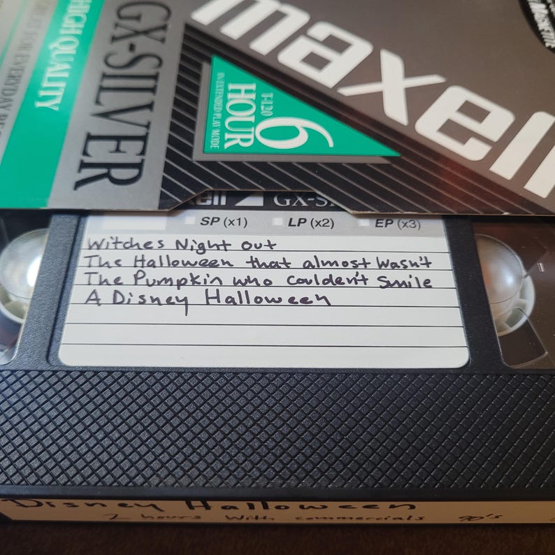 Vhs Tape Disney Halloween Cartoons With Commercials 1990's - Etsy