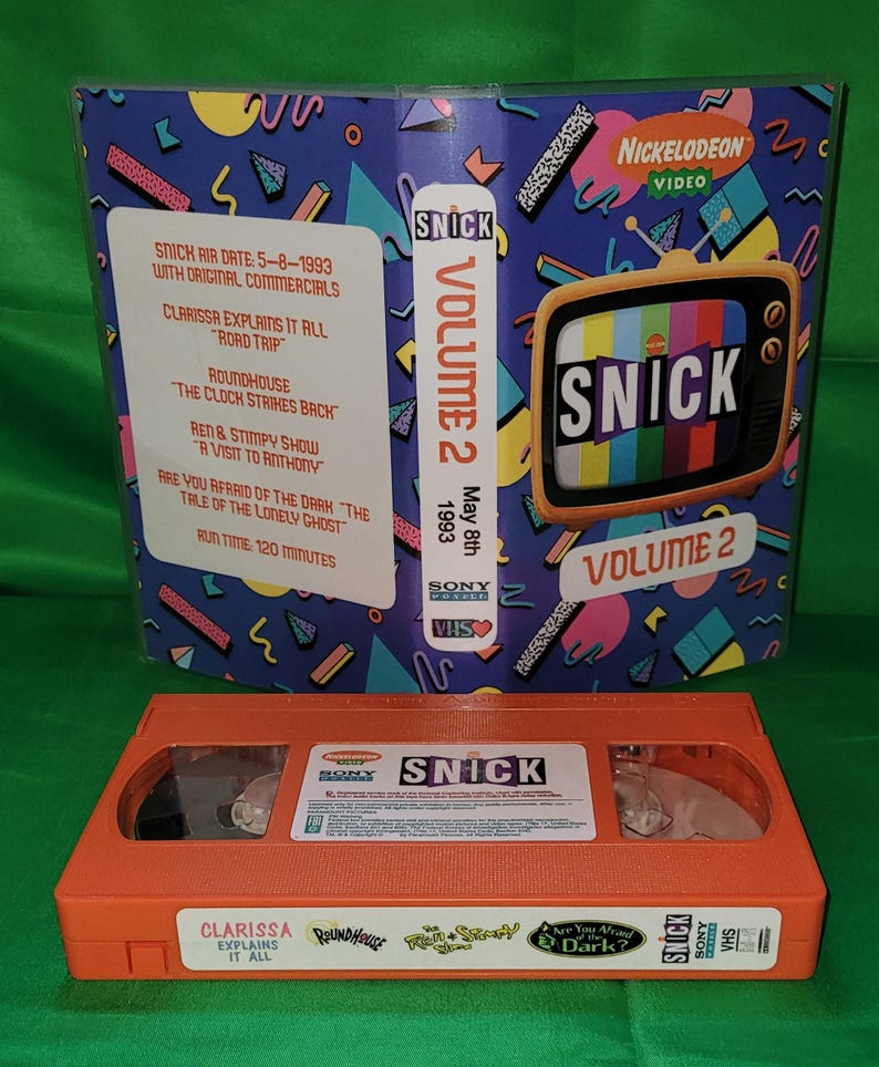 Nickelodeon SNICK 15 Volume VHS Tape Set 1993 Clarissa Ren & Stimpy ...