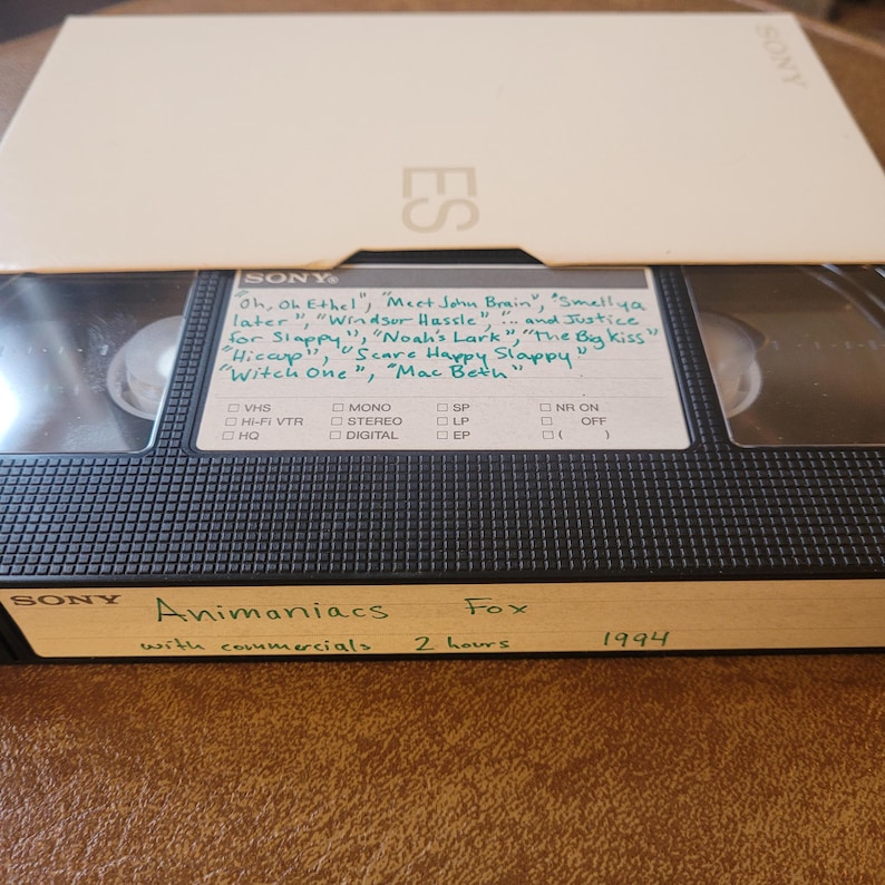 VHS Tape Animaniacs Fox Kids WB With Commercials 1994 - Etsy