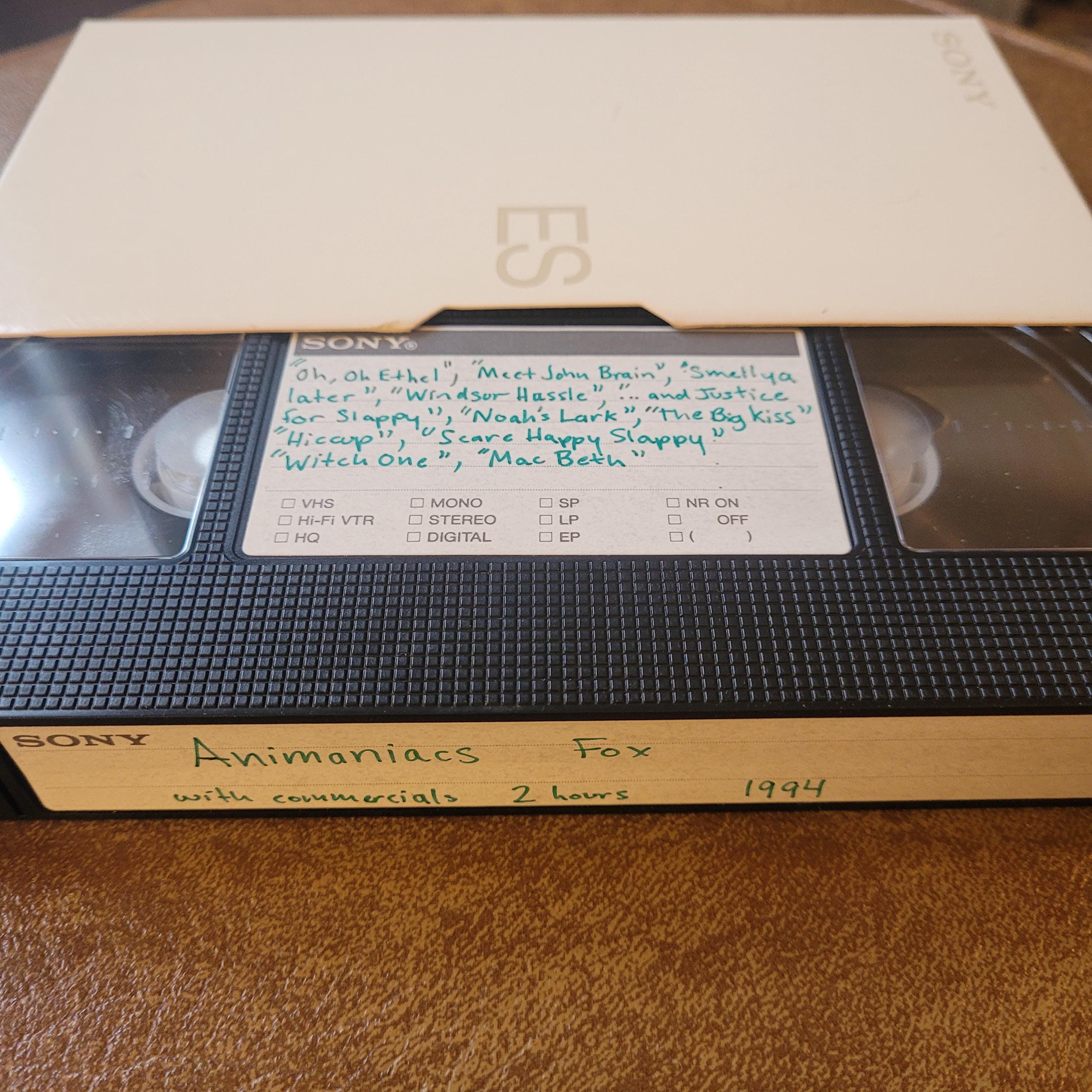 VHS Tape Animaniacs Fox Kids WB With Commercials 1994 - Etsy