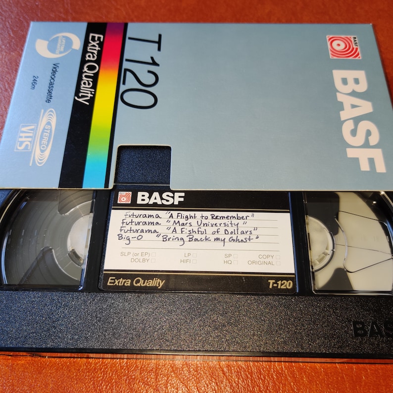 Vhs Tape Adult Swim 2003 Commercials Futurama Big-o Cartoons Cartoon ...