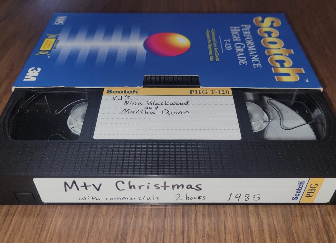 VHS Tape Christmas MTV 1985 With Commercials Vj's Martha Quinn Nina ...