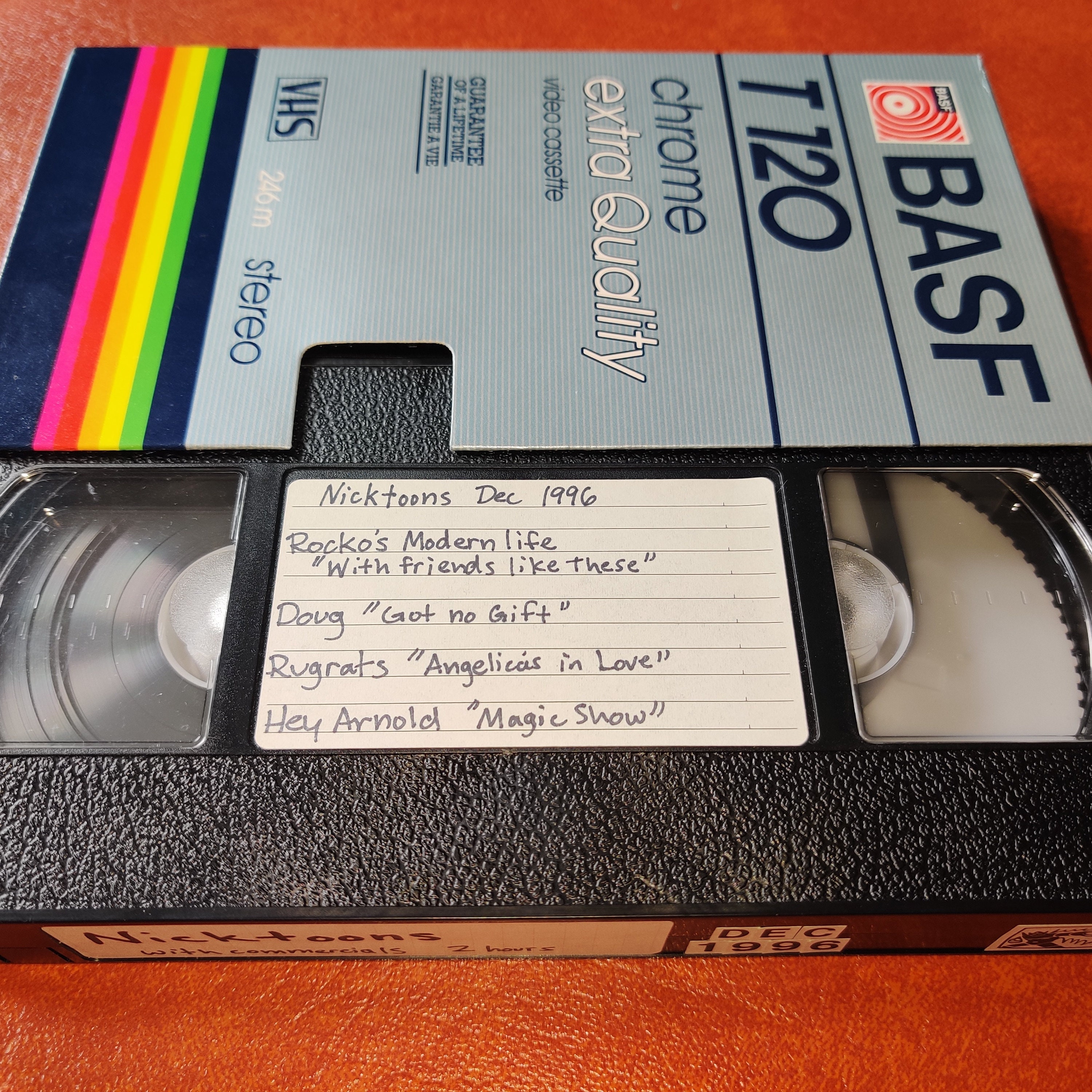 Vhs Tape Cartoons Nicktoons 1996 With Commercials Doug Rugrats Hey ...