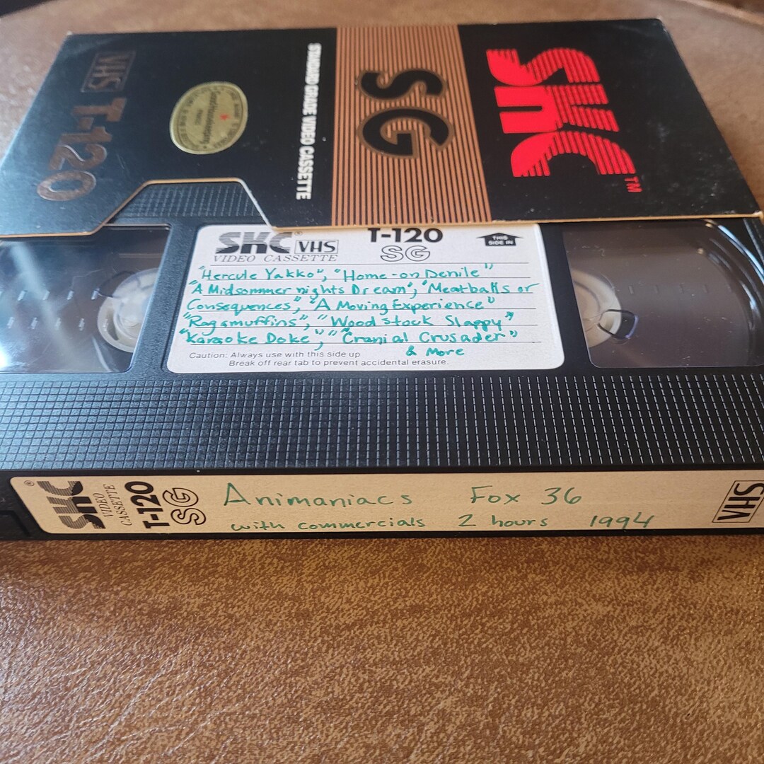 VHS Tape Animaniacs Fox Kids WB With Commercials 1994 - Etsy