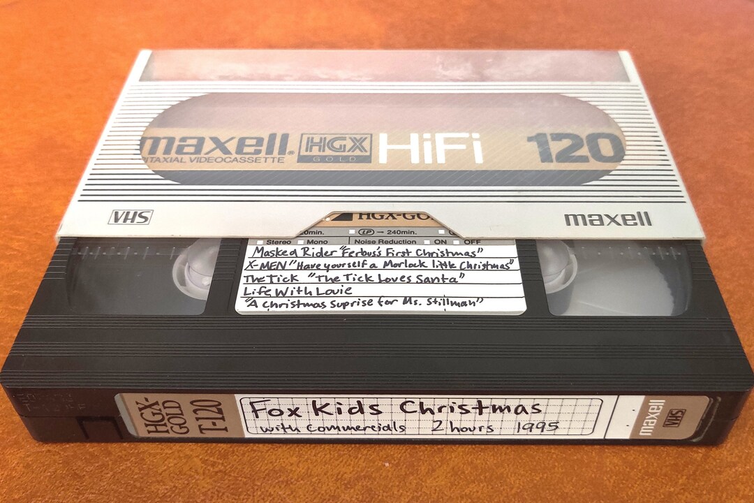 Vhs Tape Fox Kids 1995 Christmas Cartoons With Commercials X-men the ...