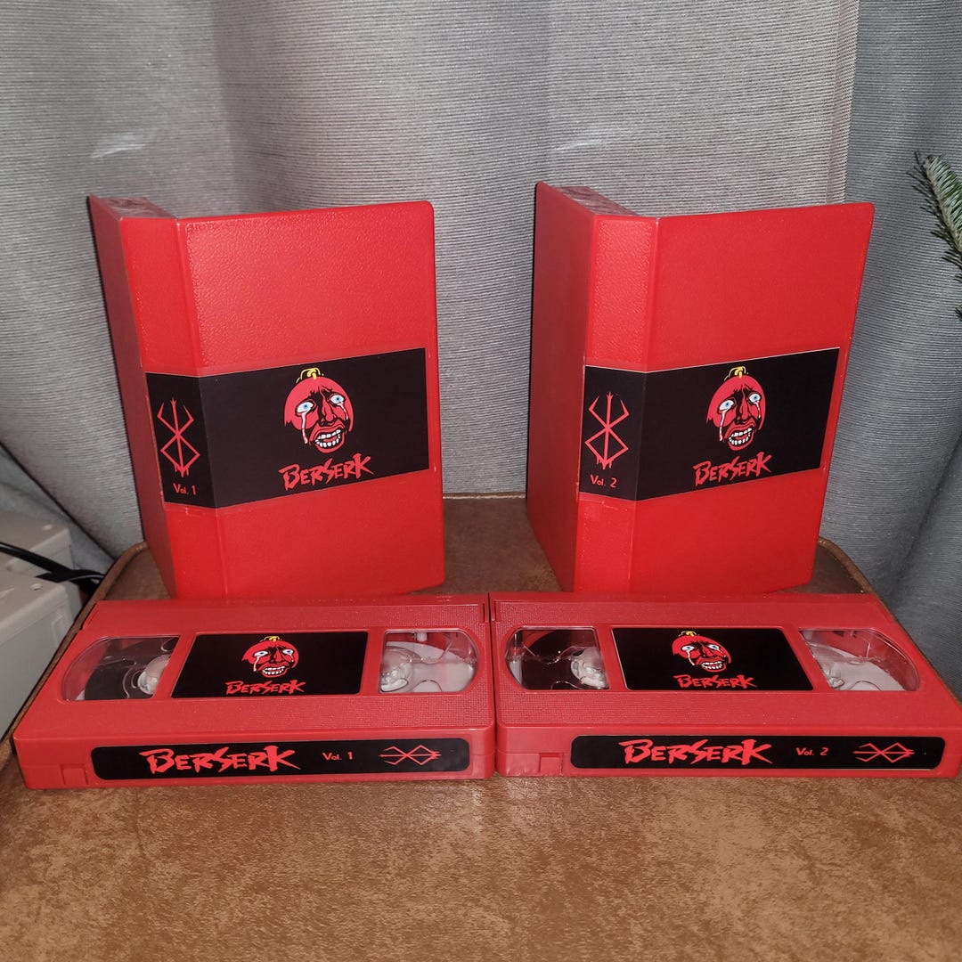 Berserk Anime 1997 Guts Red VHS 2 Volumes Available English DUB 4:3 - Etsy
