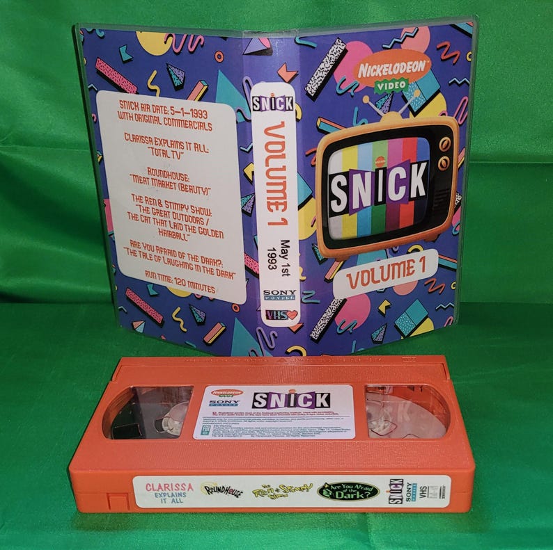 Nickelodeon SNICK 15 Volume VHS Tape Set 1993 Clarissa Ren & Stimpy ...