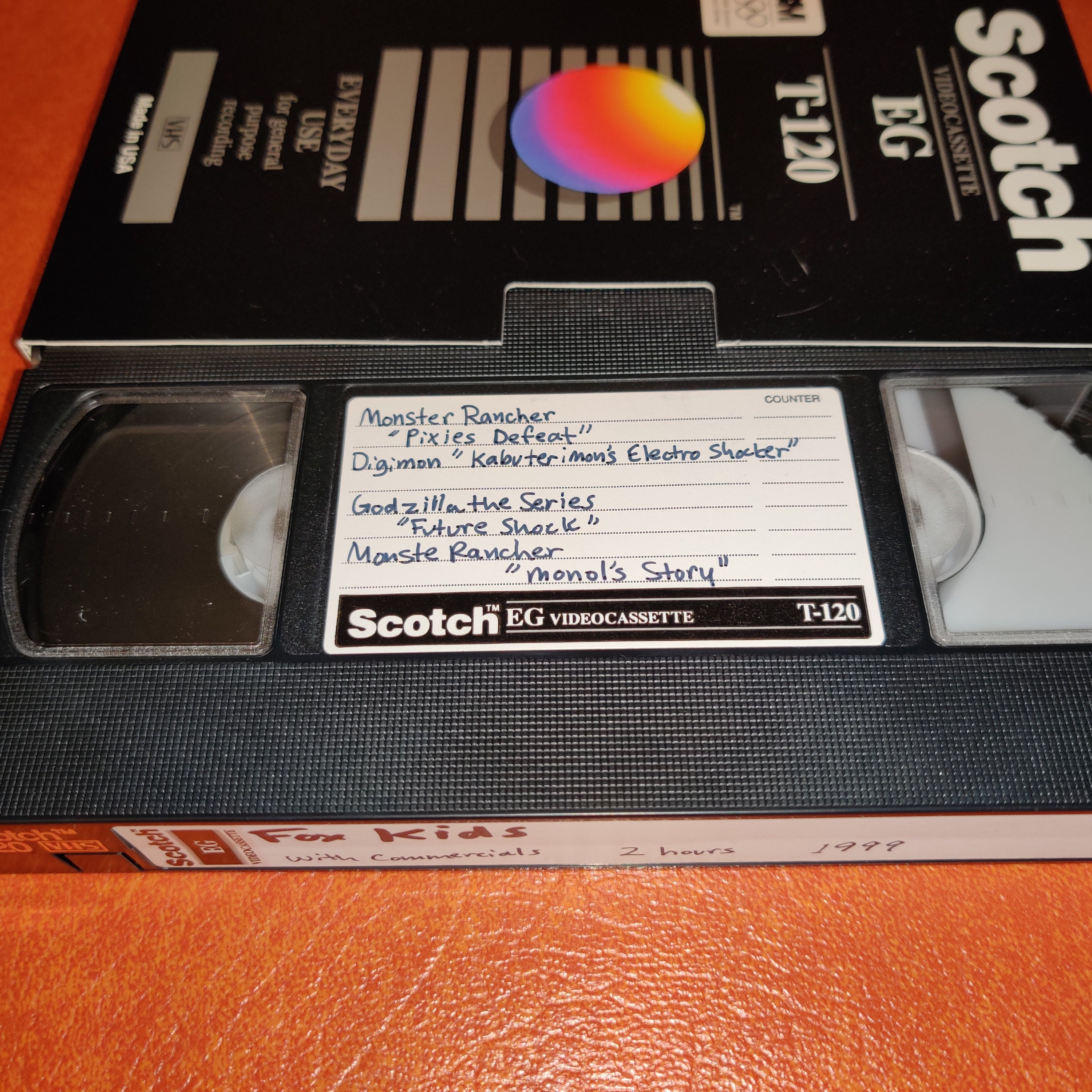 Vhs Tape Fox Kids 1999 With Commercials Cartoons Monster Rancher ...