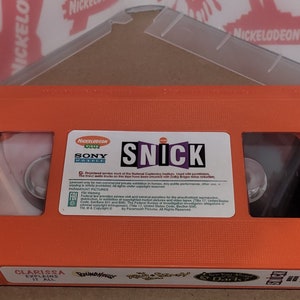 Nickelodeon SNICK 1993 VHS Orange Tape Clarissa Ren & Stimpy AYAOTD 90 ...