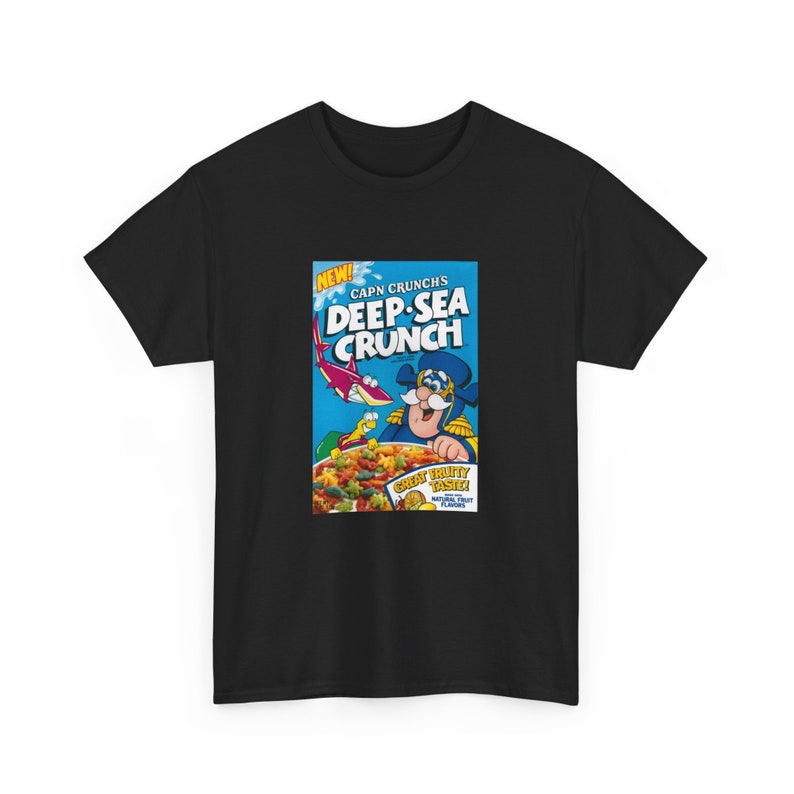 Cap'n Crunches Deep Sea Crunch Cereal Box Tee Shirt 90's Retro T-shirt ...