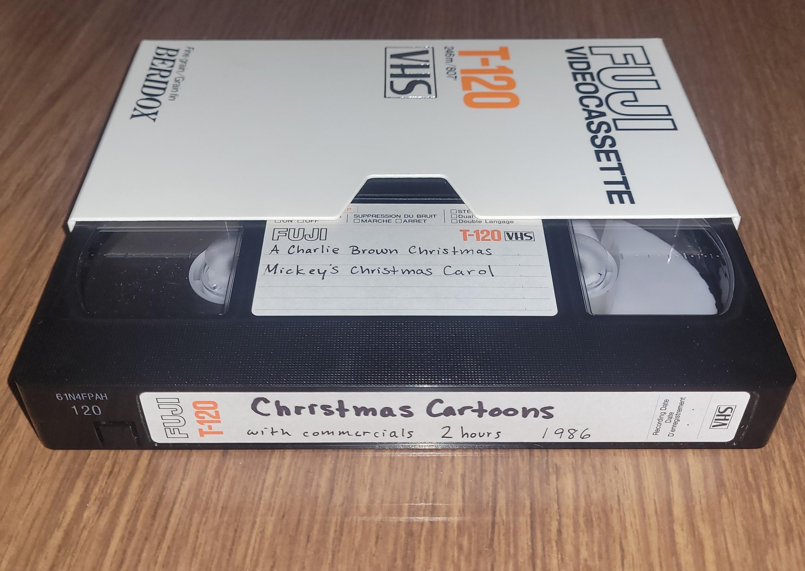 VHS Tape Christmas Shows Cartoons 1986 With Charlie Brown Mickey Commercials Videocassette - Etsy