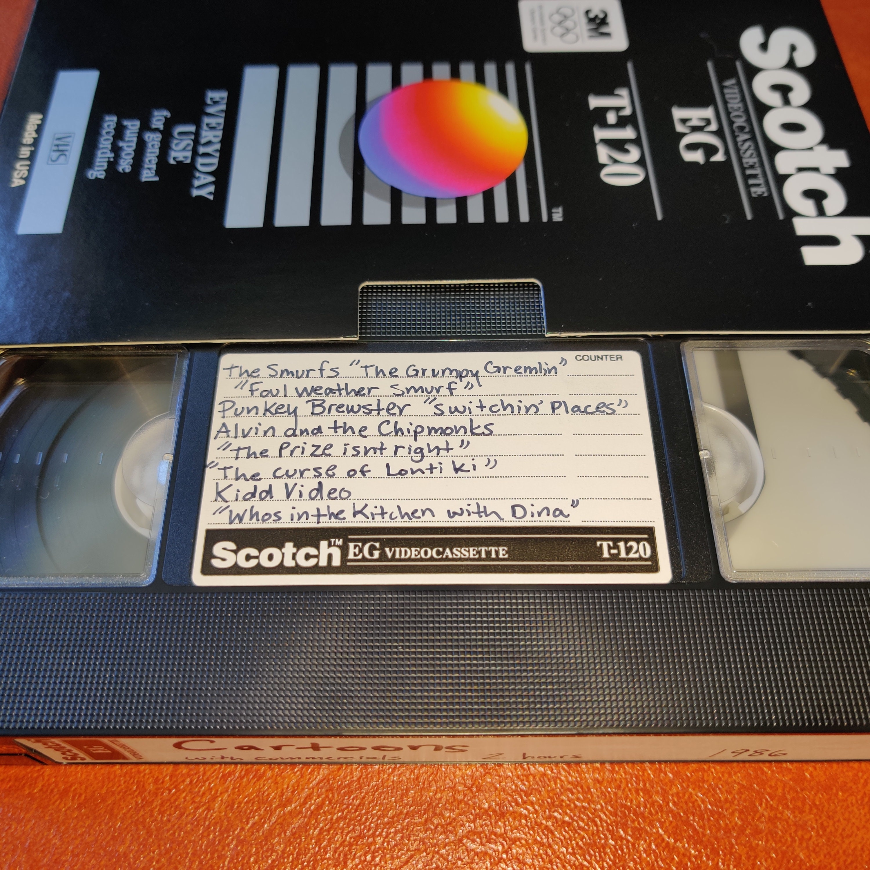 Vhs Tape Cartoons 1986 With Commercials Punky Brewster Smurfs Alvin and ...