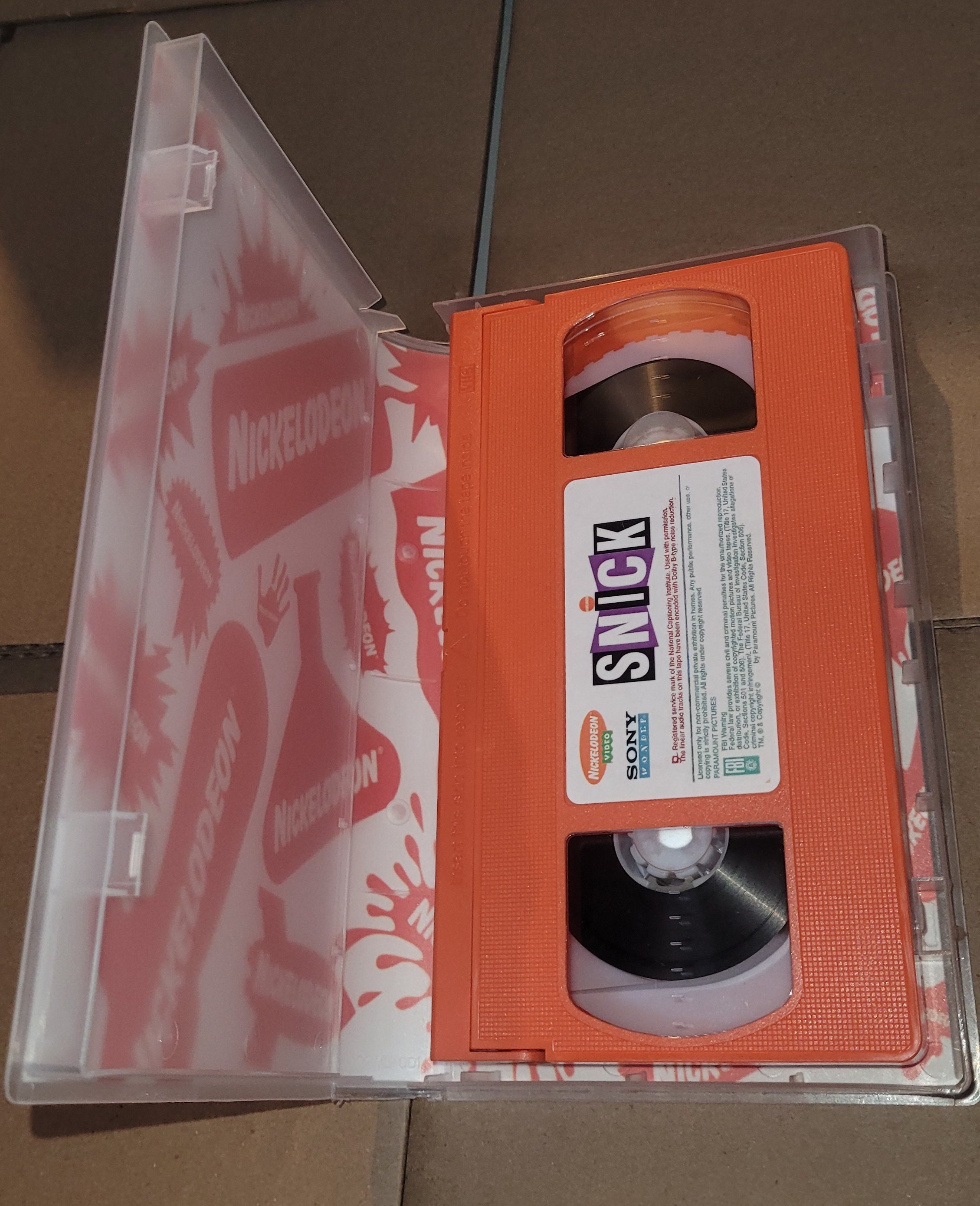 Nickelodeon SNICK 1993 VHS Orange Tape Clarissa Ren & Stimpy AYAOTD 90 ...