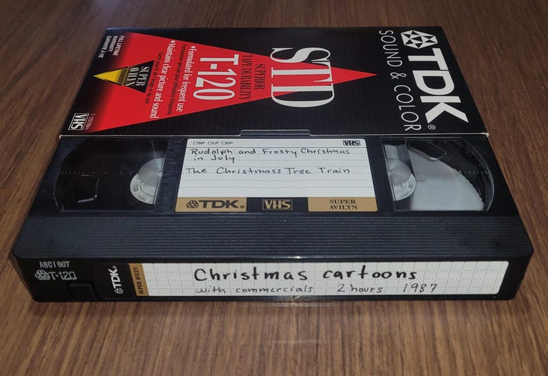 VHS Tape Christmas 1987 With Commercials Frosty Rudolph Videocassette ...