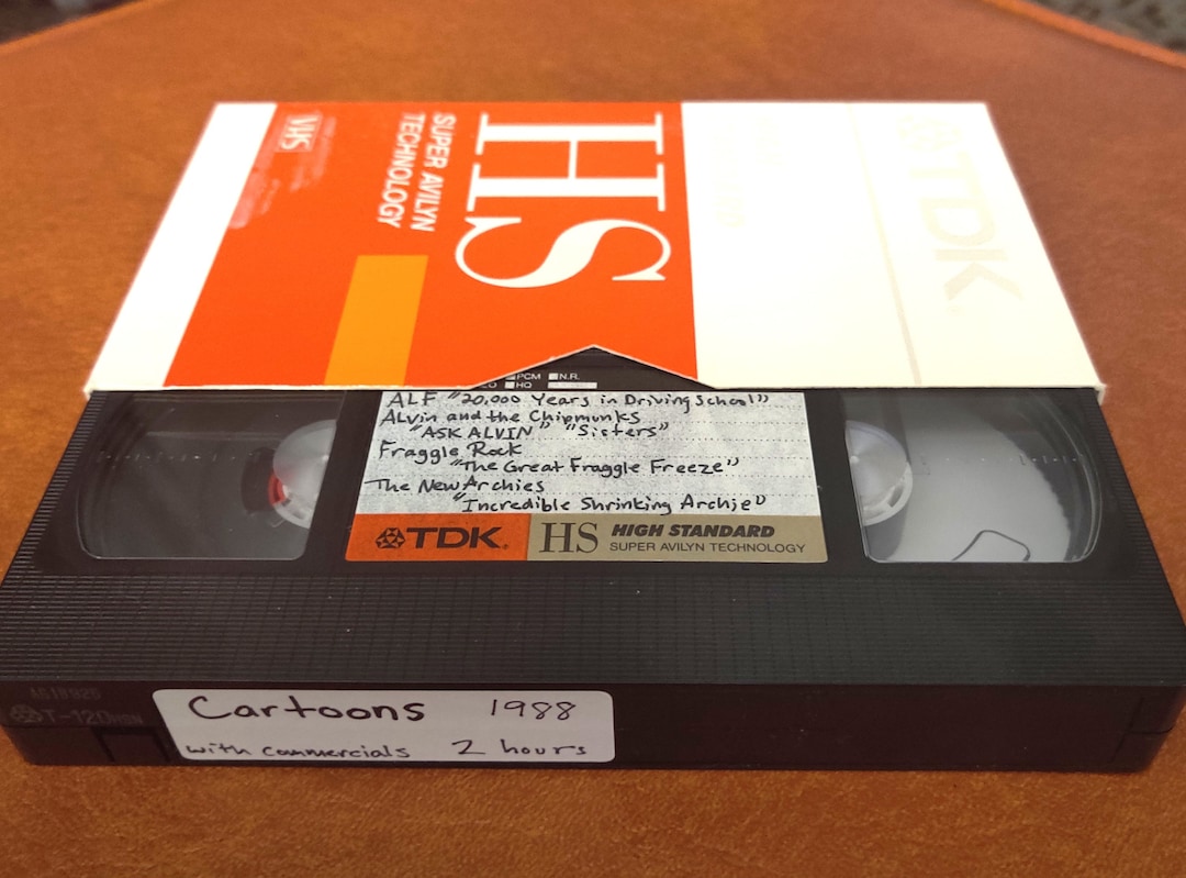 Vhs Tape Cartoons 1988 With Commercials Alf Fraggle Rock - Etsy