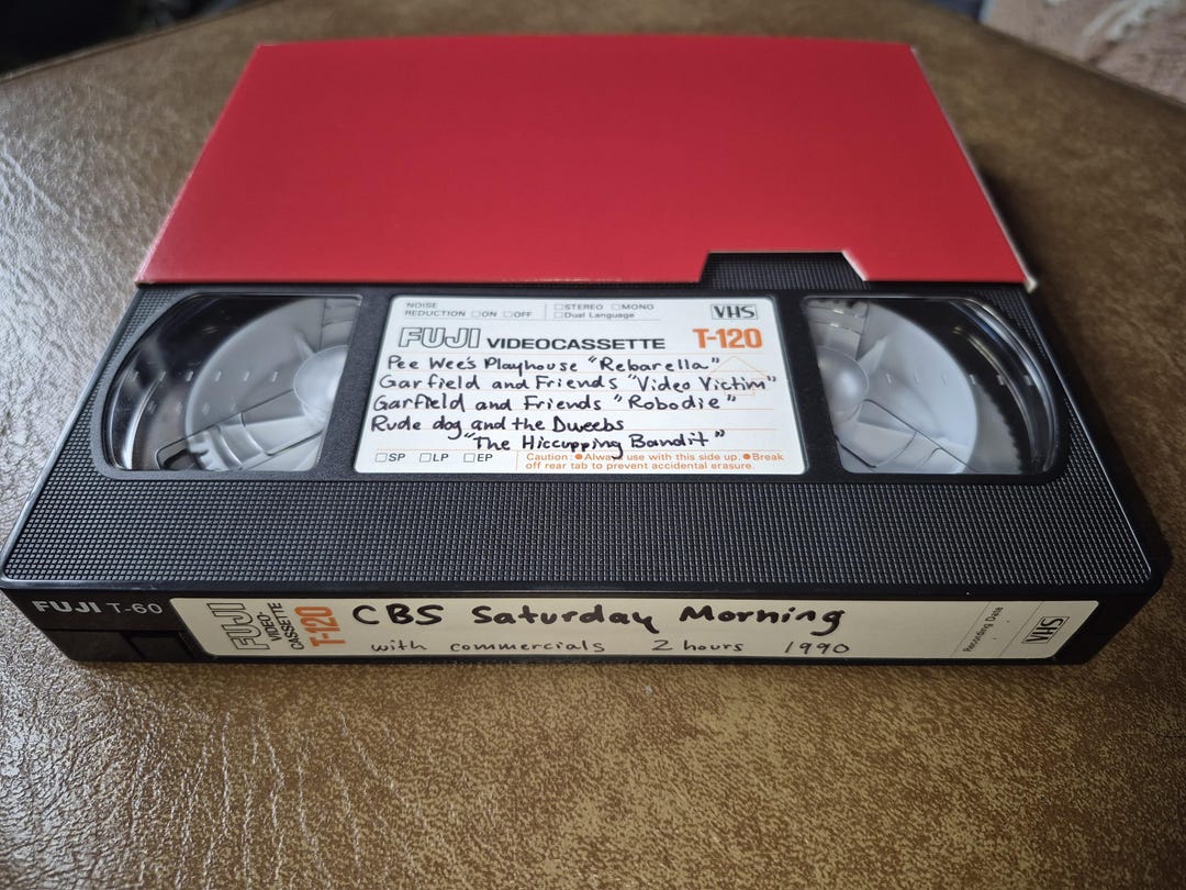 VHS Tape CBS Saturday Morning Cartoons 1990 With Commercials Pee Wee ...