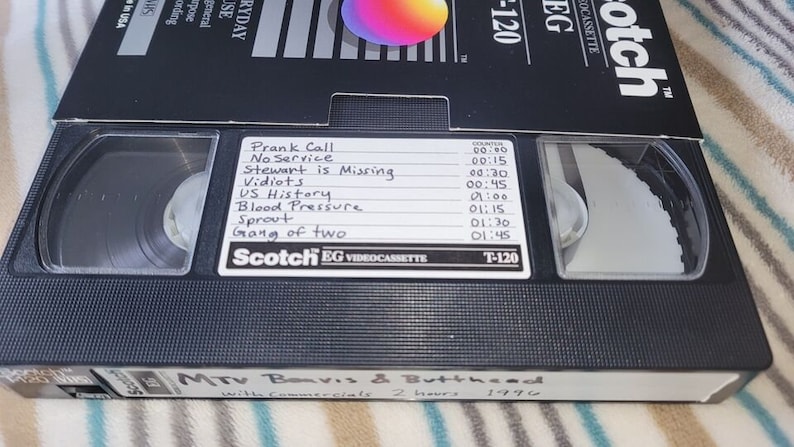 Vhs Tape MTV 1996 With Commercials Beavis & Butthead - Etsy