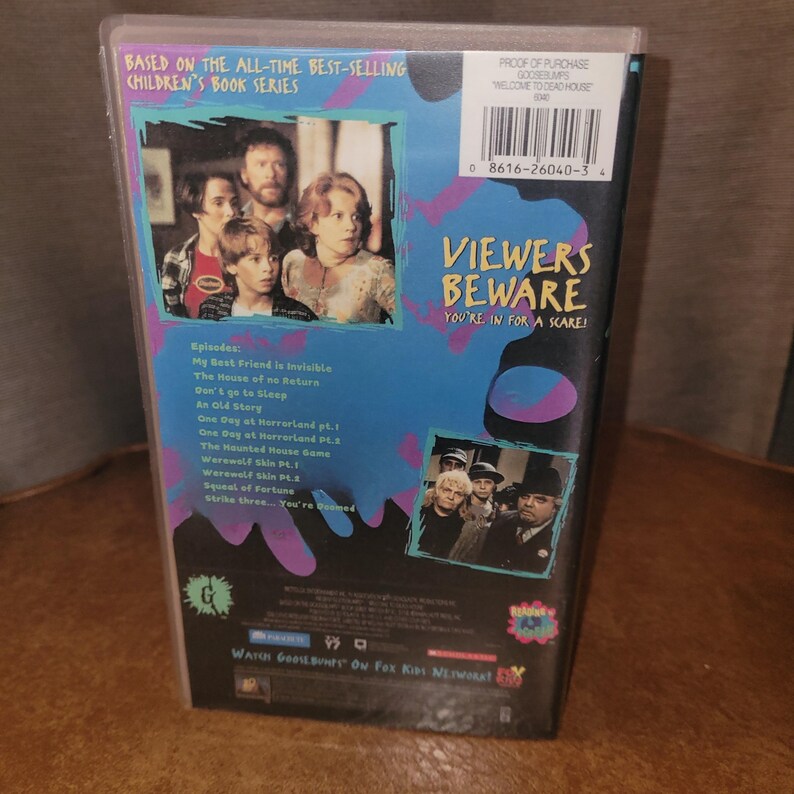 Goosebumps VHS Fox Kids With Commercials 2 Volumes Available - Etsy