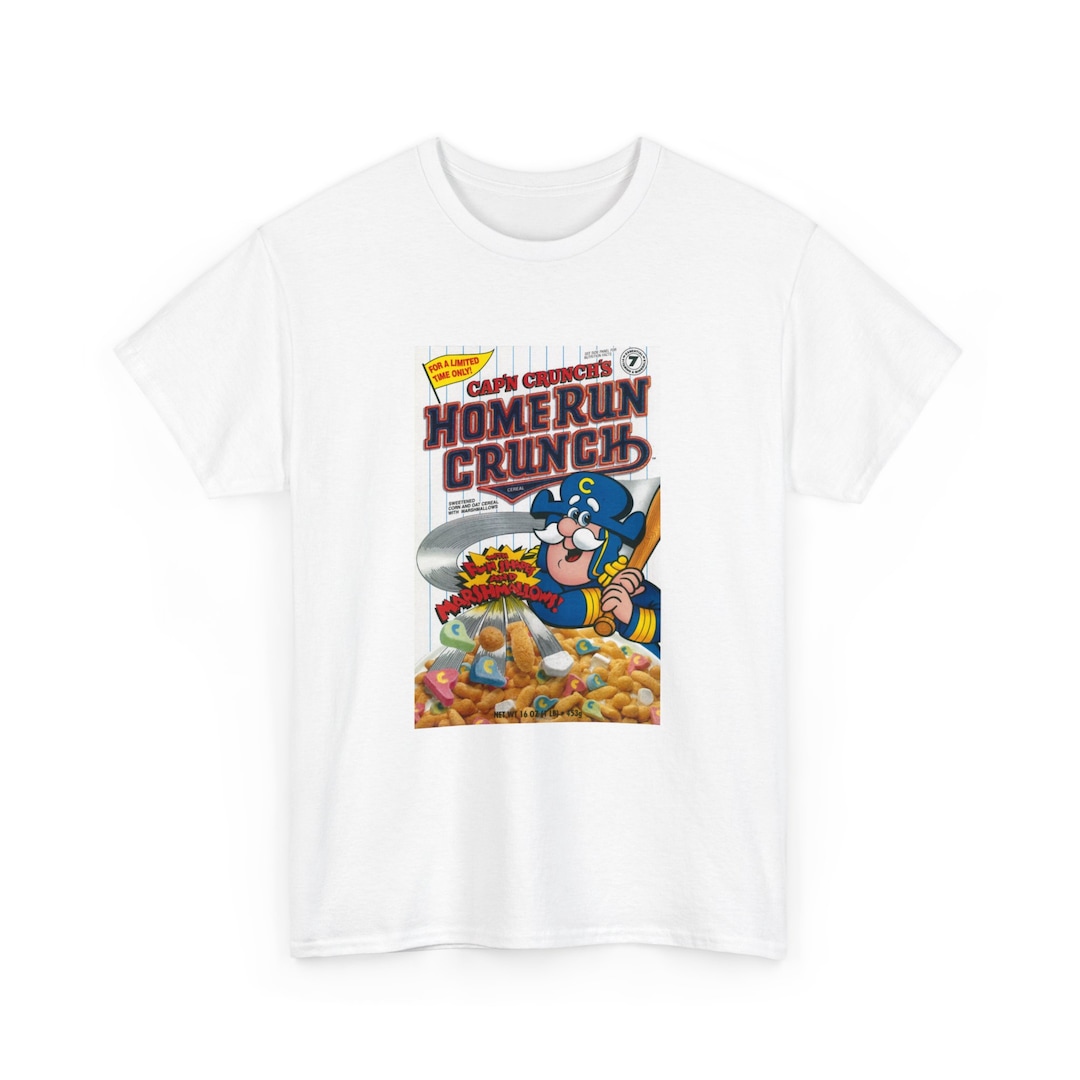 Cap'n Crunch's Home Run Crunch Cereal Box Tee Shirt 90's Retro T-shirt ...