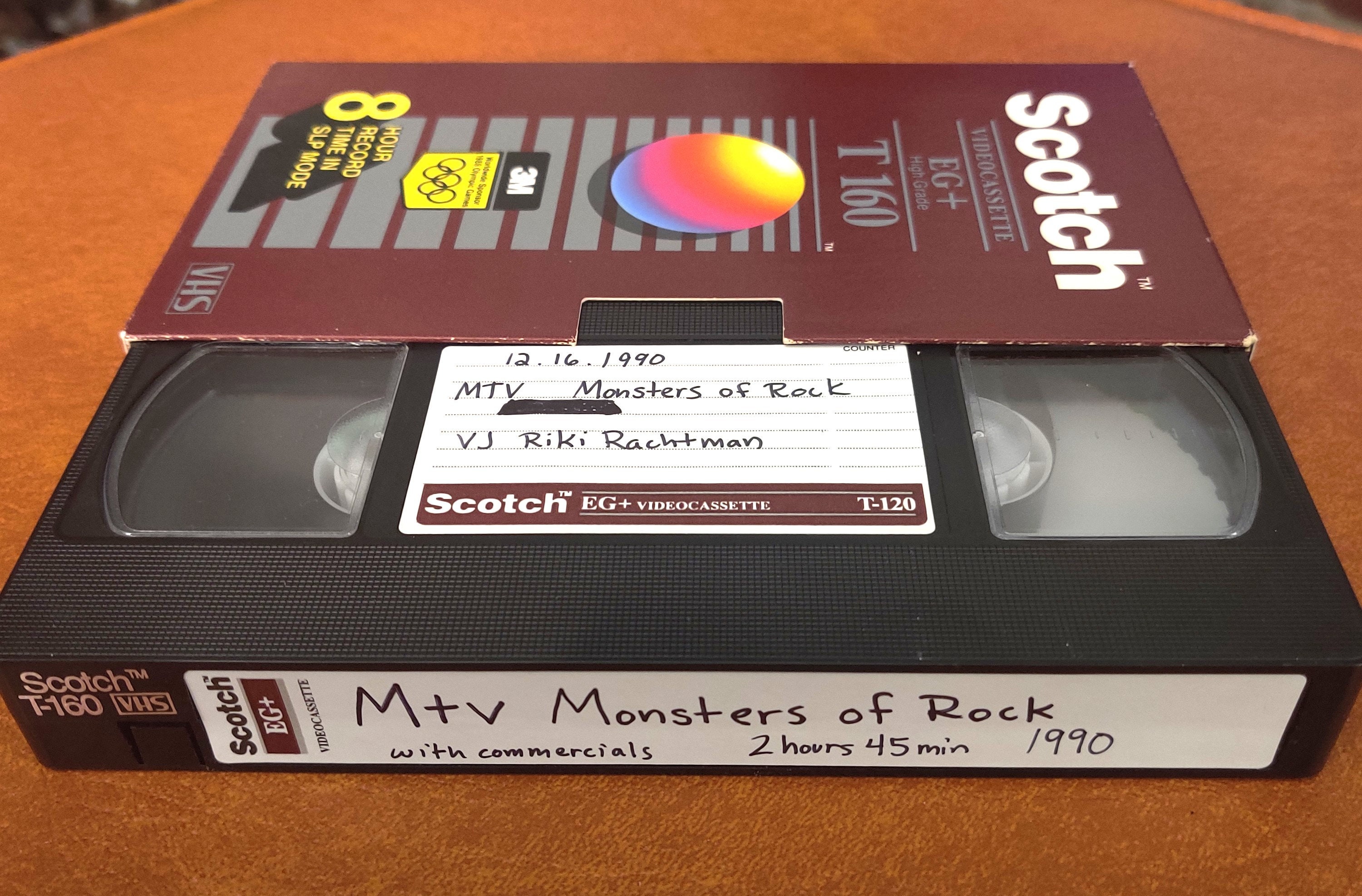 Vhs Tape MTV Monsters of Rock 1990 With Commercials - Etsy