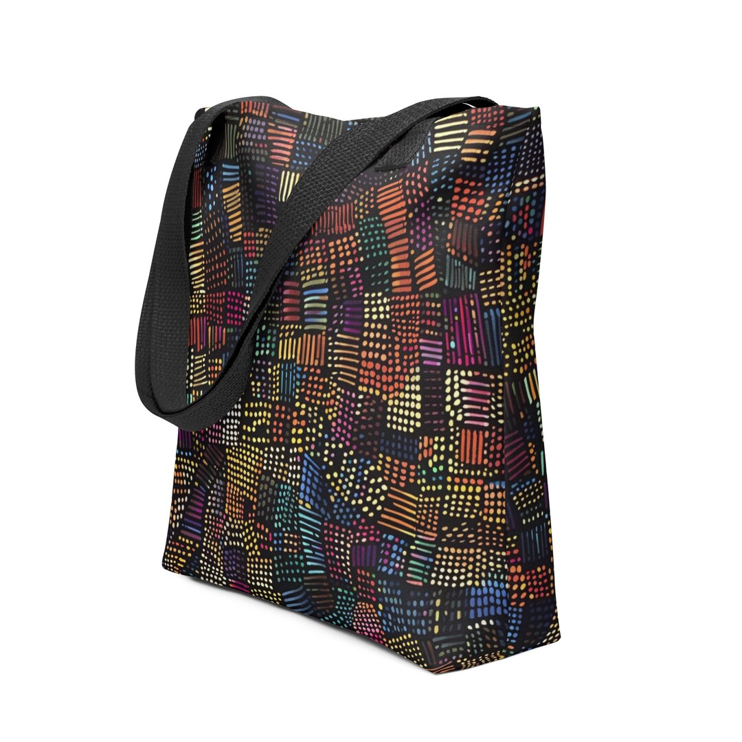 Tote Bag Dot Plots Print, AOP, All Over Print Bag, Shopping Bag ...