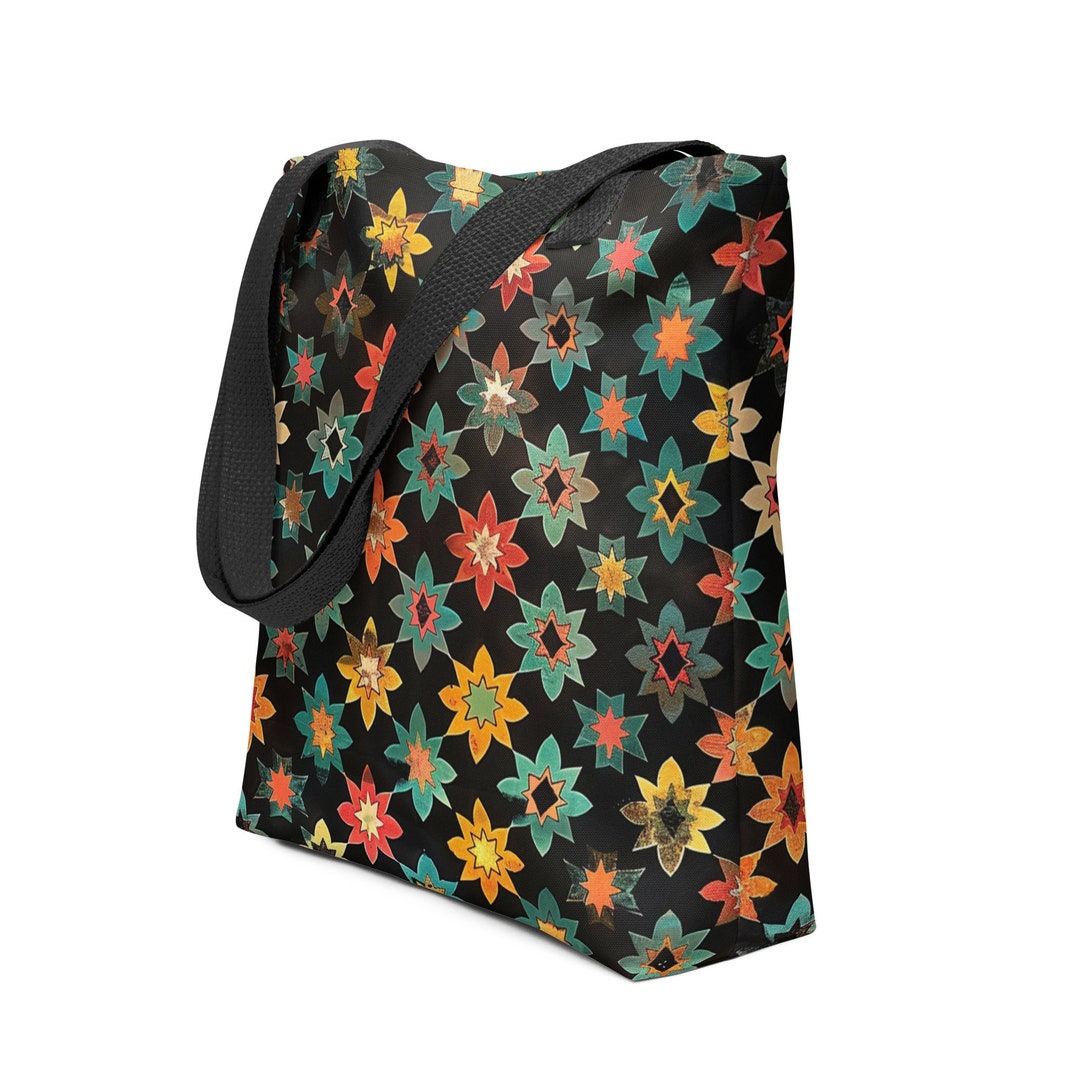 Tote Bag Flower Power Print, AOP, All Over Print Bag, Shopping Bag ...