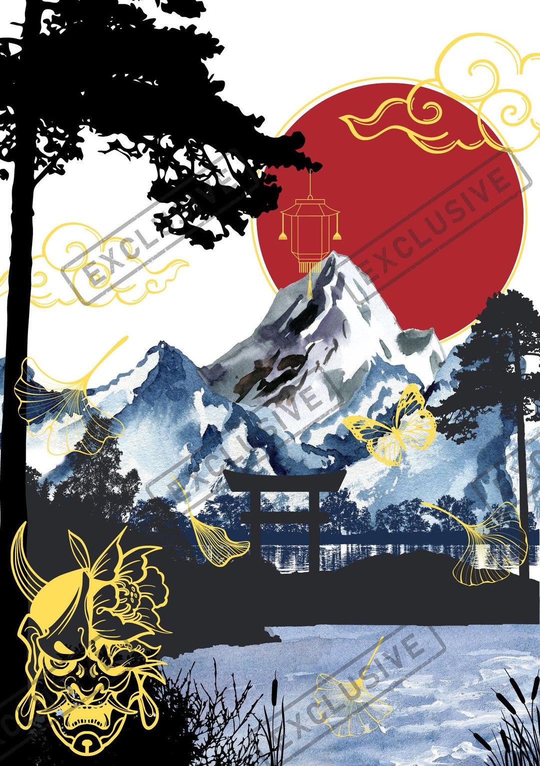 Japanese Abstract Poster by Jessica Dutton (JHD) - Etsy