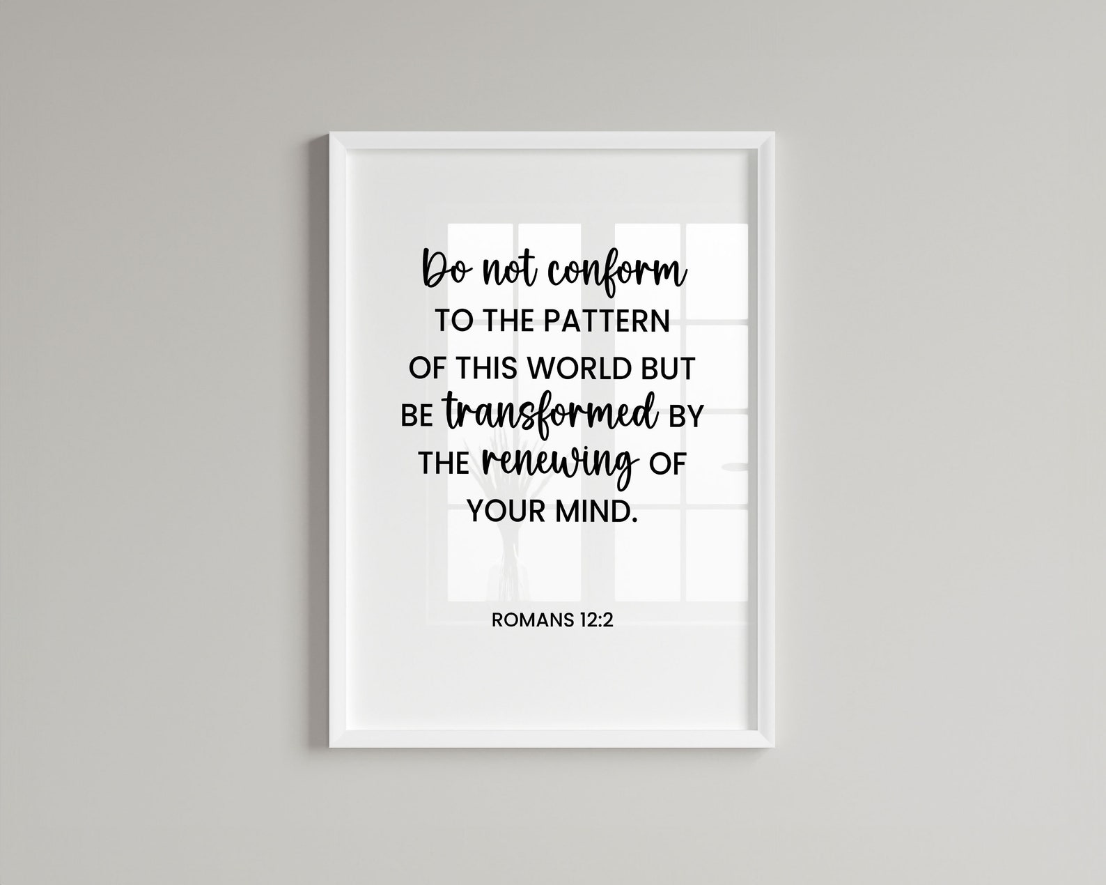 Romans 12:2, Do Not Conform to the Pattern of This World Printable Wall ...