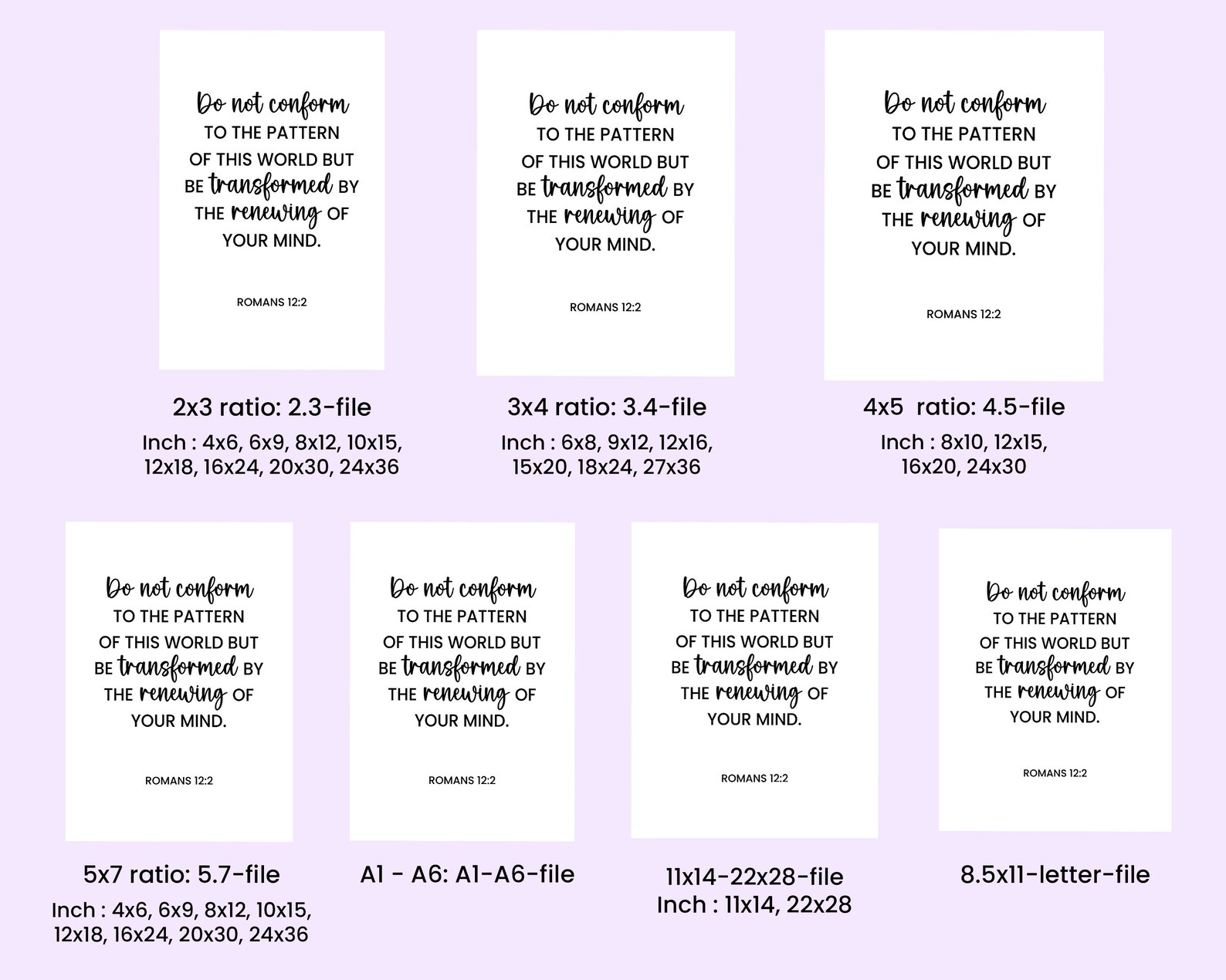 Romans 12:2, Do Not Conform to the Pattern of This World Printable Wall ...