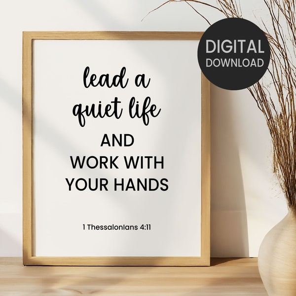 Lead a Quiet Life - Etsy