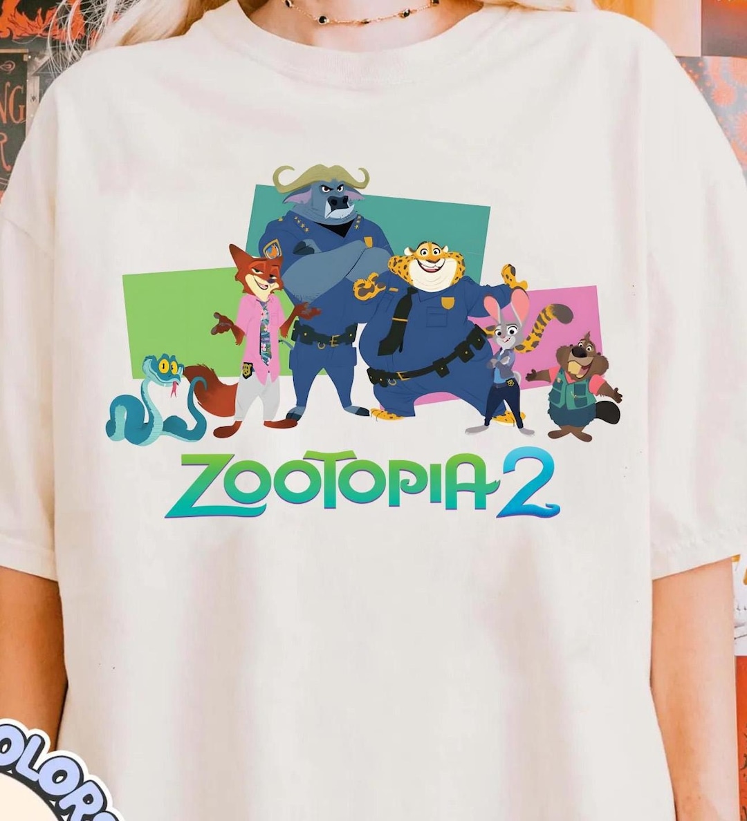 Zootopia 2 Shirt, Disney Zootopia 2 Characters Photo Shirt, Zootopia ...