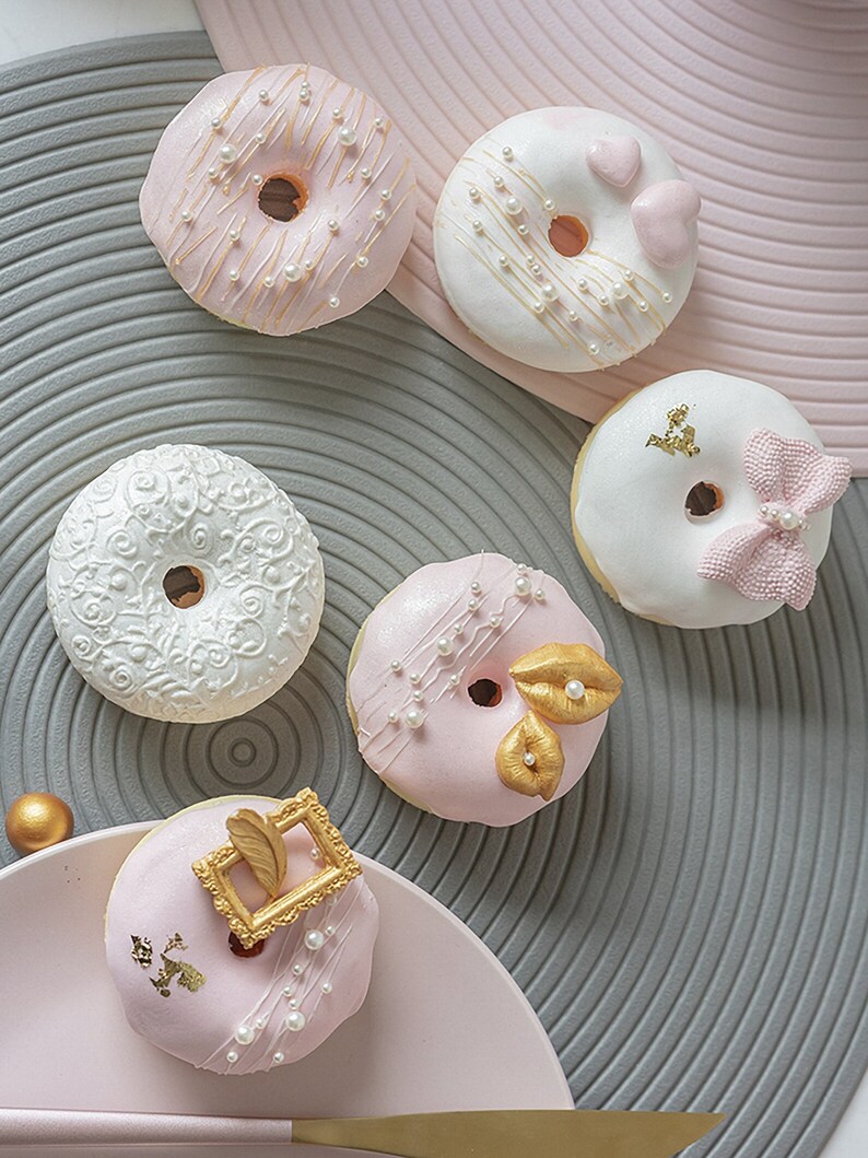 Fake Pink and White Icing Donut Display Decoration Fake Donut Faux ...