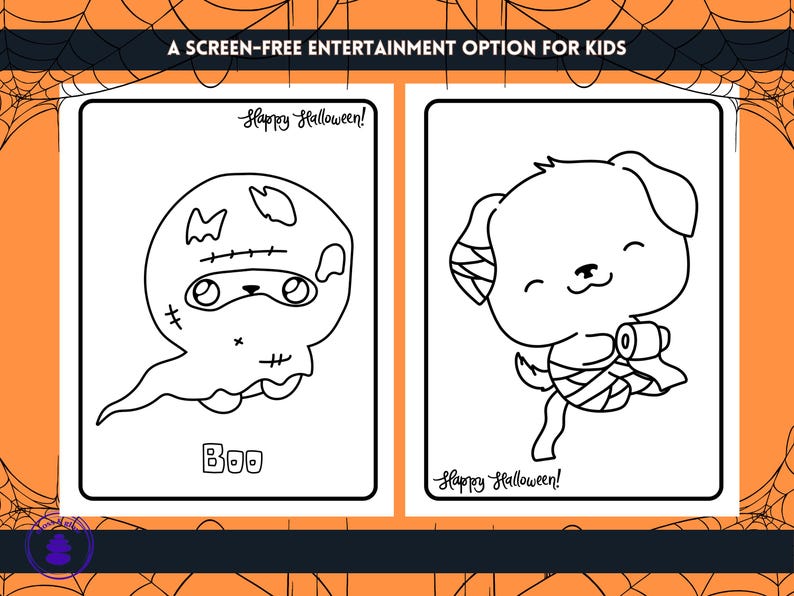 8 Cute Halloween Coloring Pages! These Fun, Non-scary Designs Spark ...