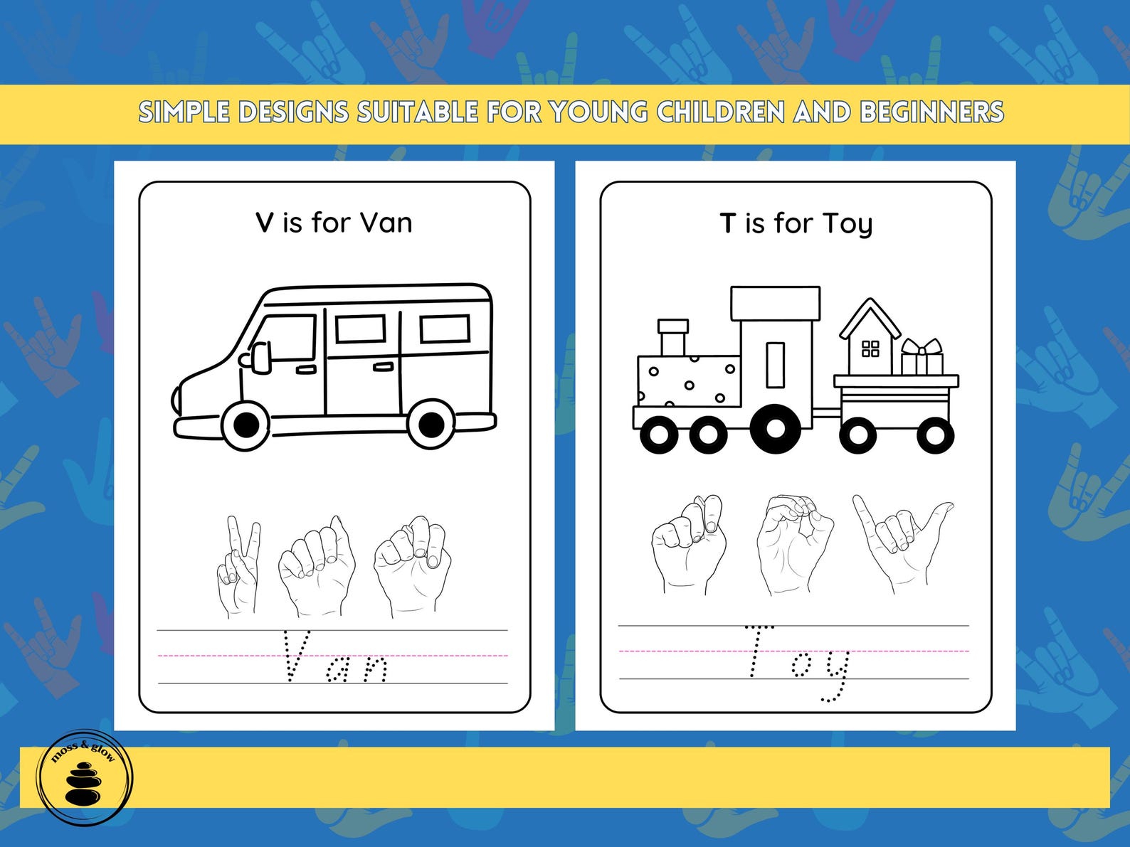 Learn ASL With 26 Fun A-Z Coloring Pages! Each Page Teaches a Letter ...