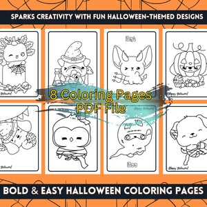 8 Cute Halloween Coloring Pages! These Fun, Non-scary Designs Spark ...