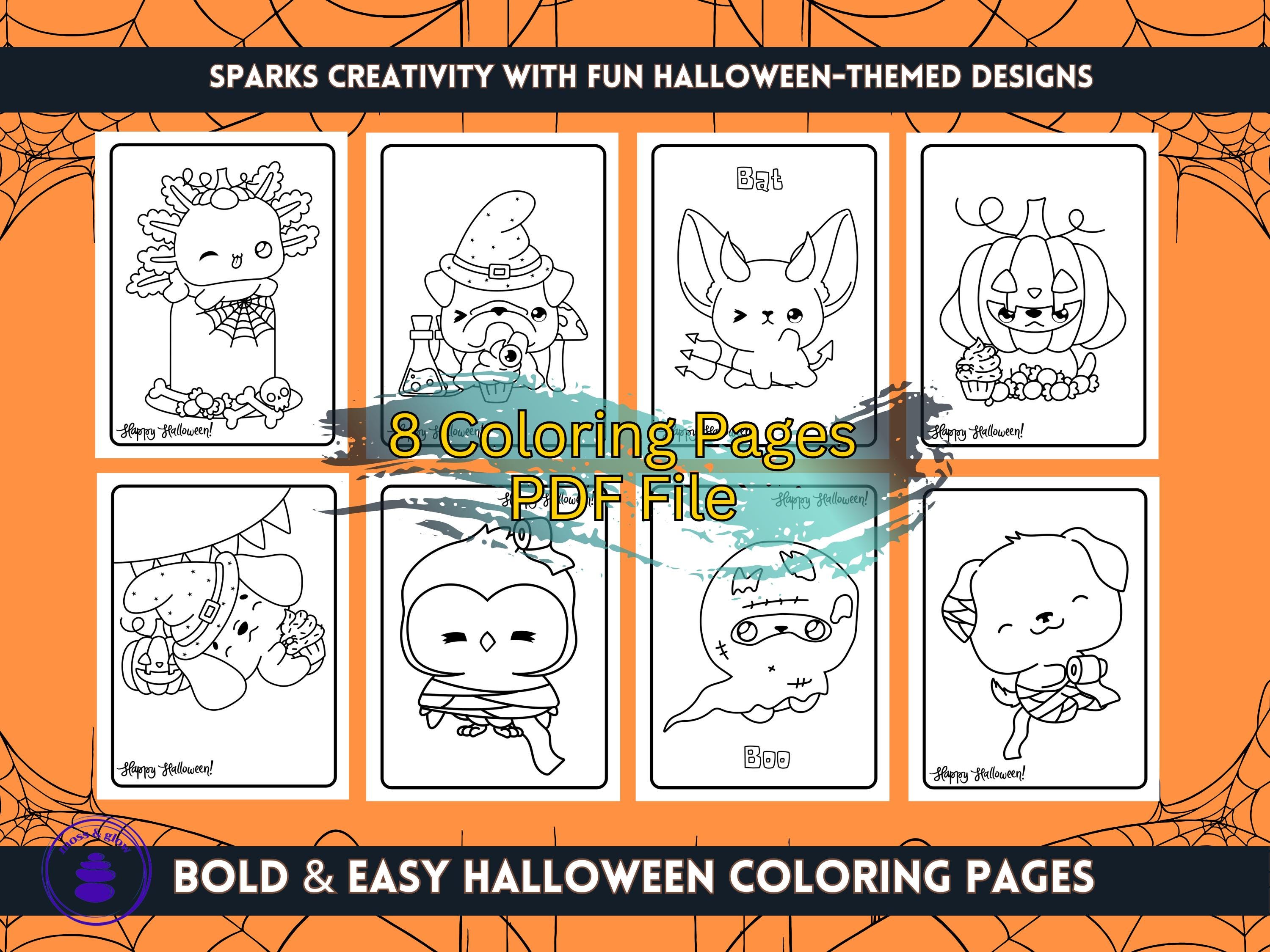 8 Cute Halloween Coloring Pages! These Fun, Non-scary Designs Spark ...
