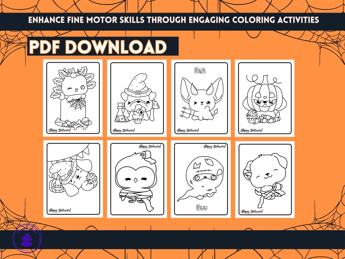 8 Cute Halloween Coloring Pages! These Fun, Non-scary Designs Spark ...