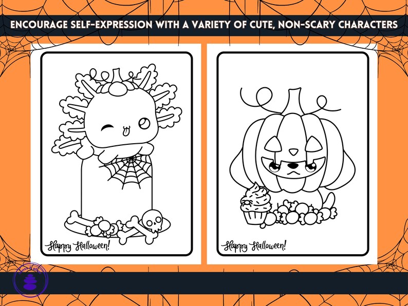 8 Cute Halloween Coloring Pages! These Fun, Non-scary Designs Spark ...