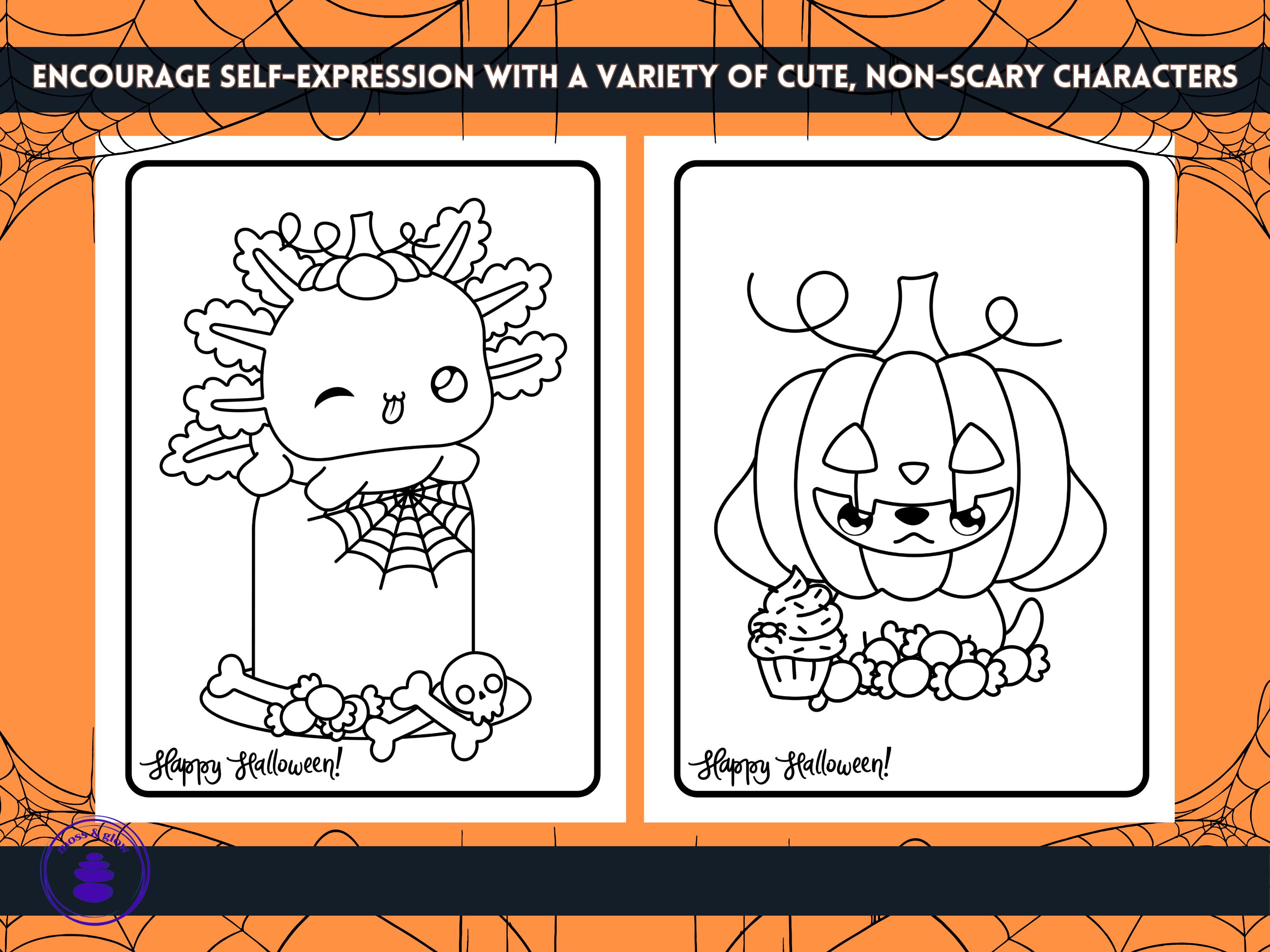 8 Cute Halloween Coloring Pages! These Fun, Non-scary Designs Spark ...