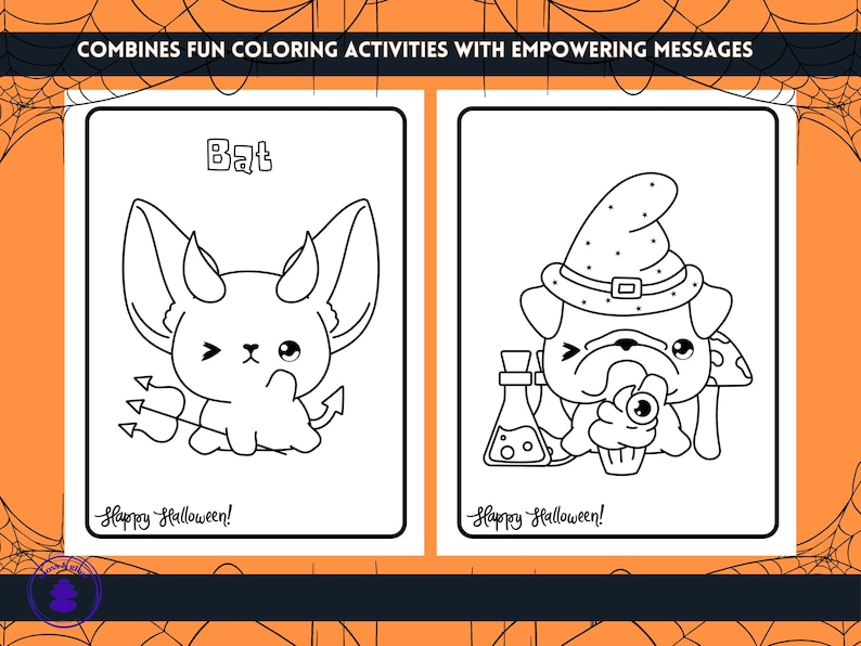 8 Cute Halloween Coloring Pages! These Fun, Non-scary Designs Spark ...