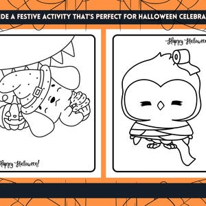 8 Cute Halloween Coloring Pages! These Fun, Non-scary Designs Spark ...