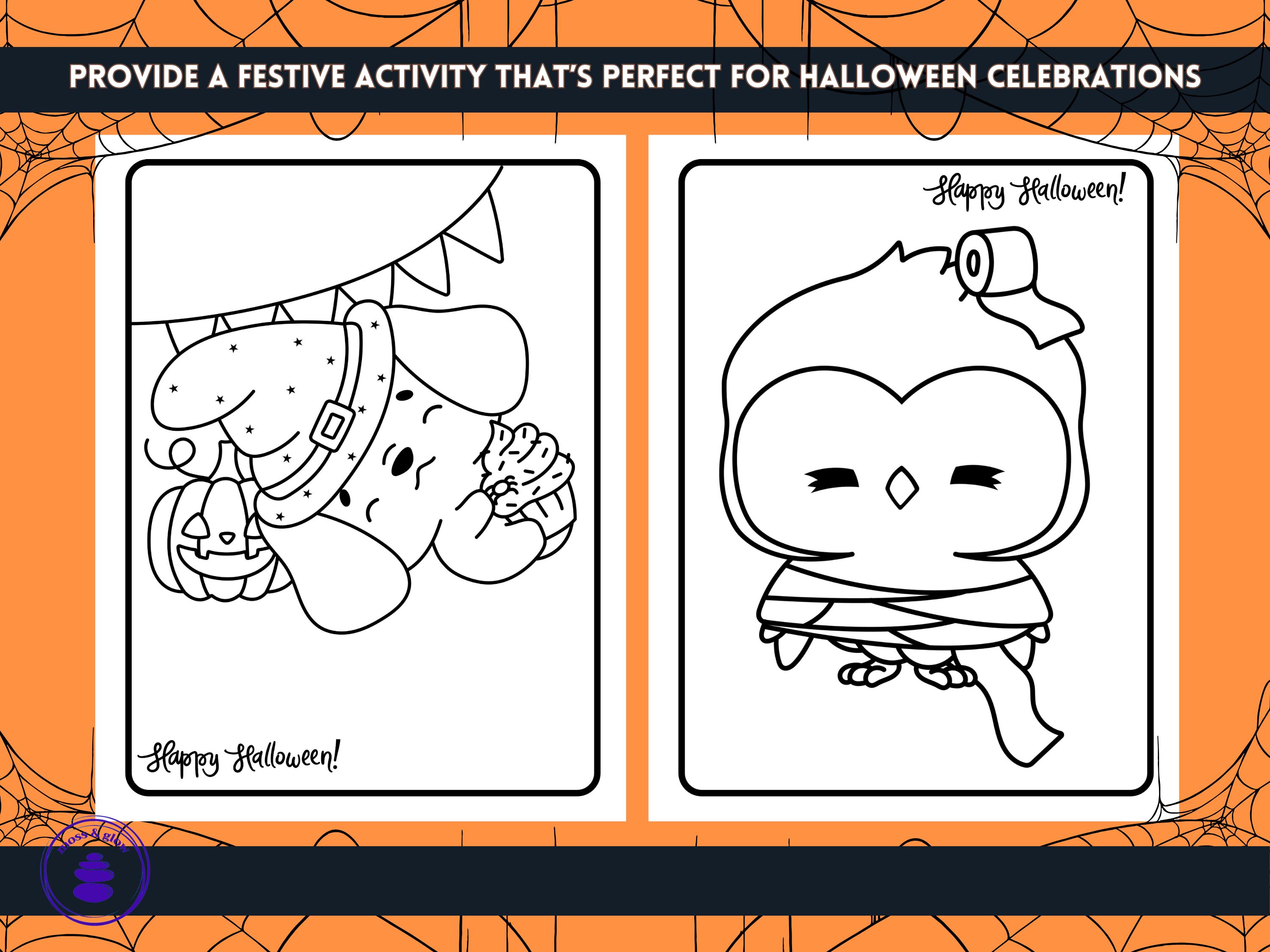 8 Cute Halloween Coloring Pages! These Fun, Non-scary Designs Spark ...