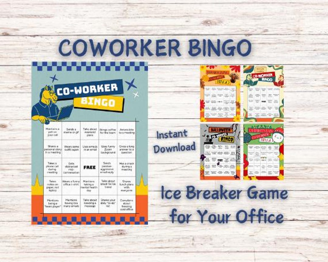 Coworker Bingo Fun, "find Someone Who" Game for Office Parties, Team ...
