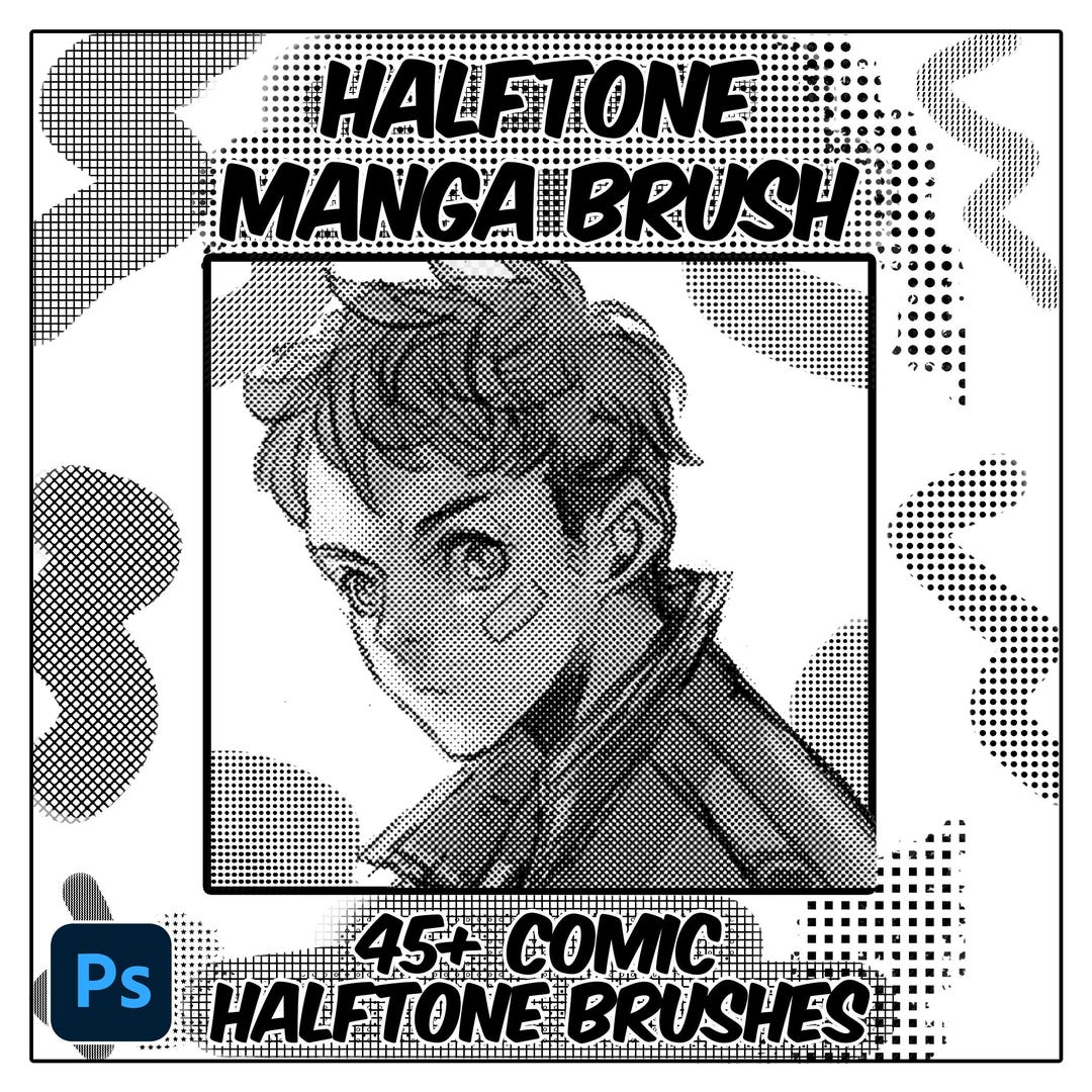 45+ Halftone Manga Brushes, Comic and Anime, for Photoshop and ...