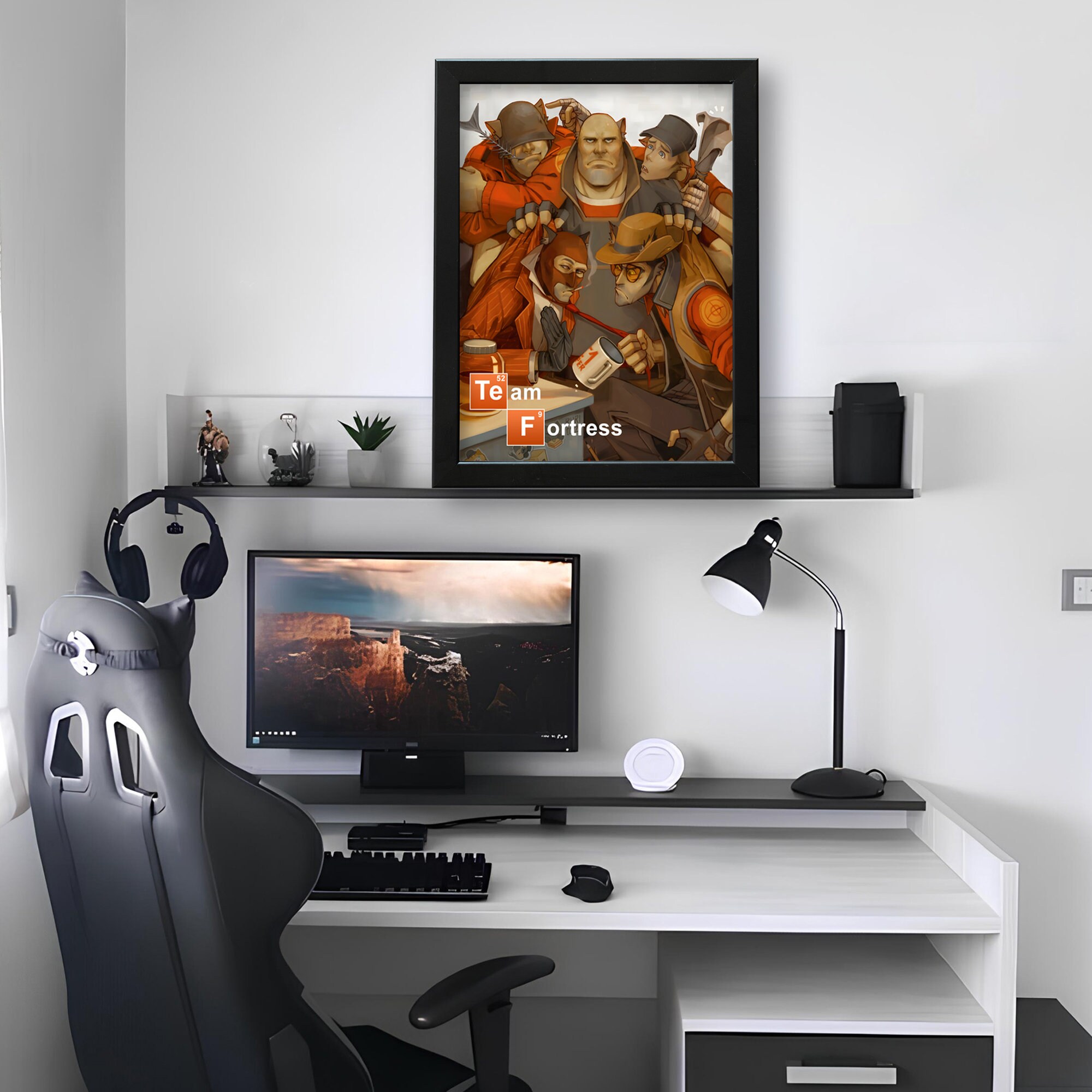 Team Fortress 2 Video Game Element Poster, Video Game Poster, Gamer ...