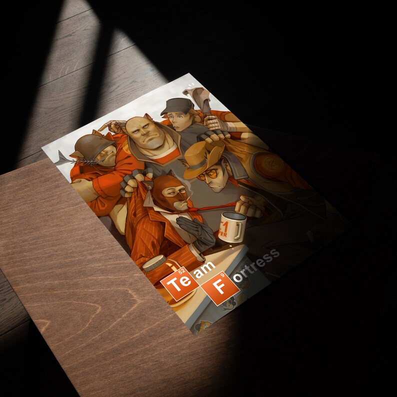 Team Fortress 2 Video Game Element Poster, Video Game Poster, Gamer Wall Art, Gameroom Decor - Etsy