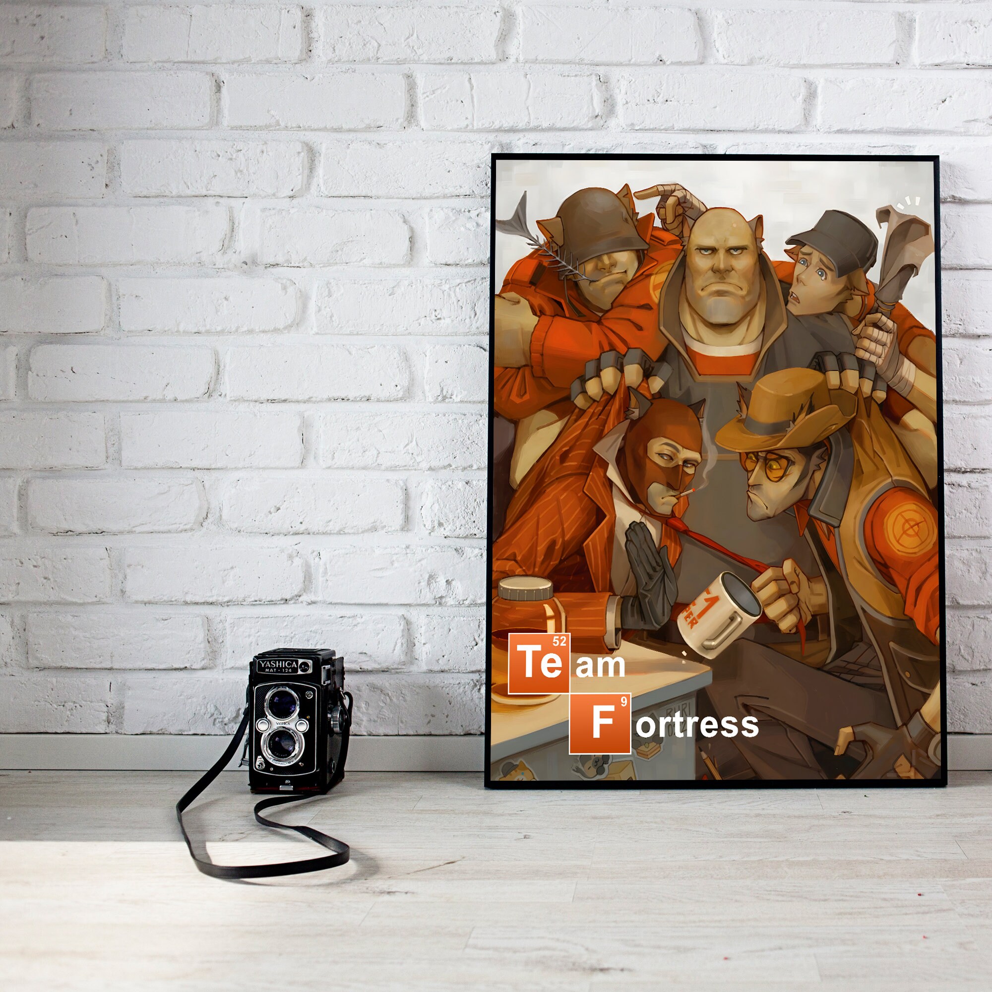 Team Fortress 2 Video Game Element Poster, Video Game Poster, Gamer ...