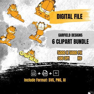 Garfield Svg - Etsy