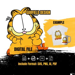 Garfield Svg - Etsy