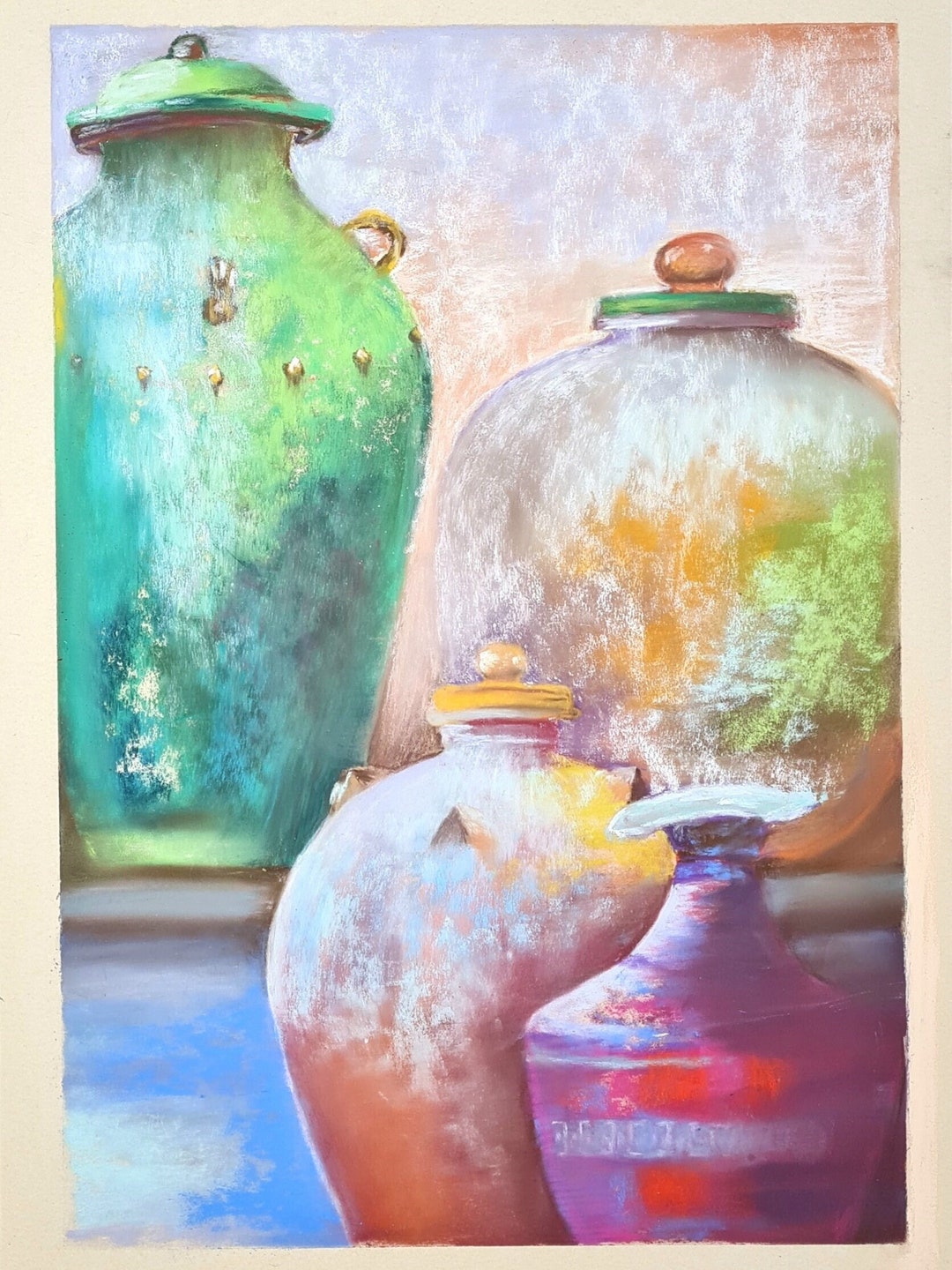 Old Pitchers Original Painting Soft Pastel - Etsy